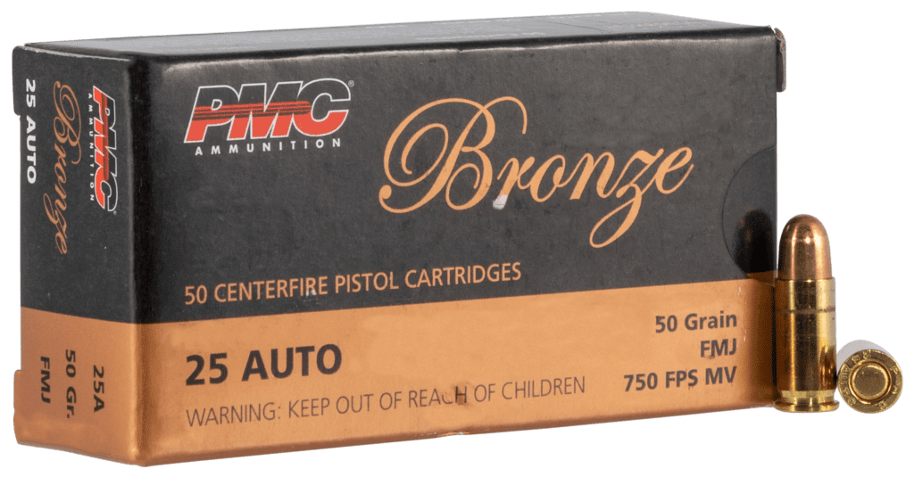 PMC 25A Bronze 25ACP 50gr Full Metal Jacket 50 Per Box | Tennessee ...
